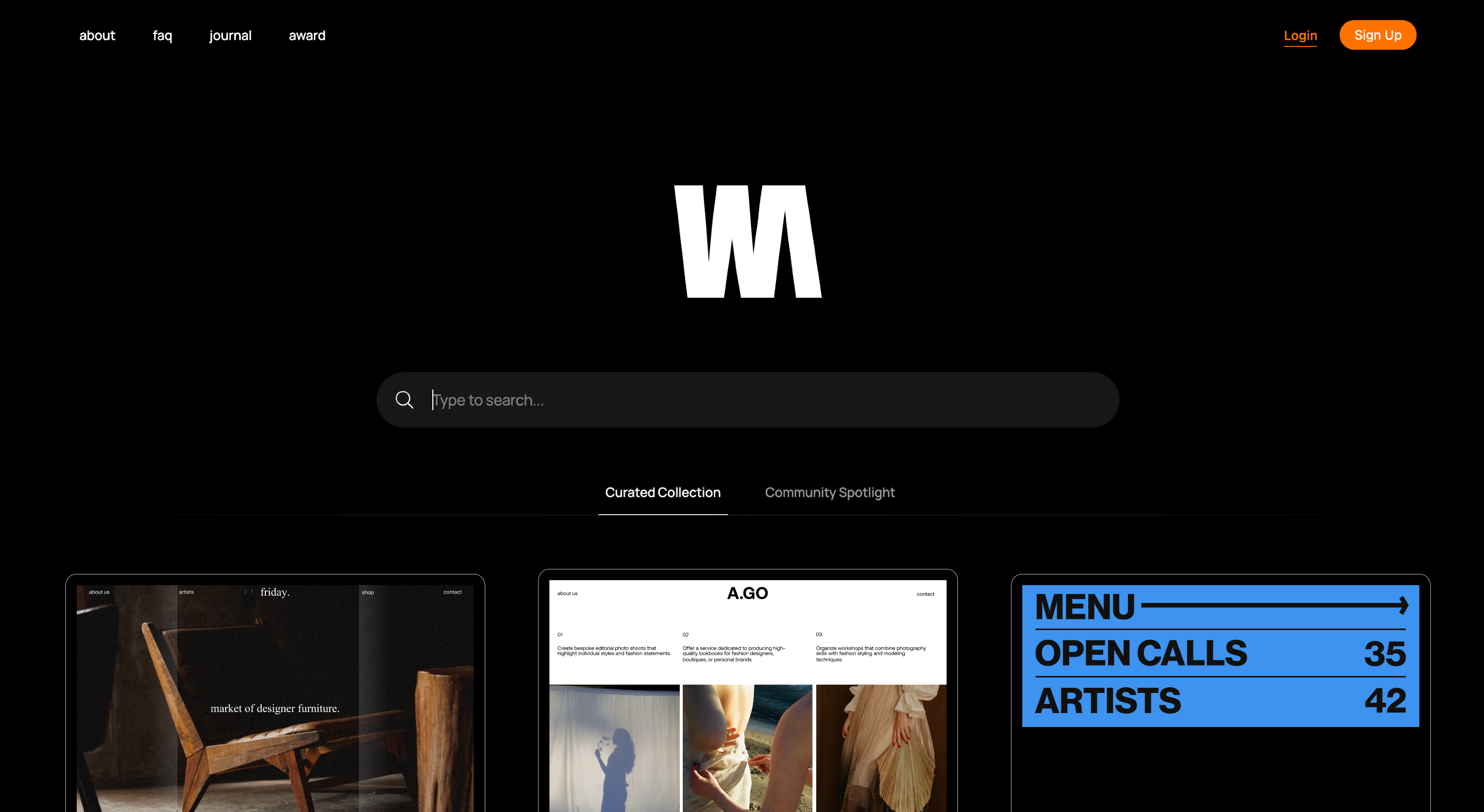 Discover the Best Creative Websites | we[dot]art